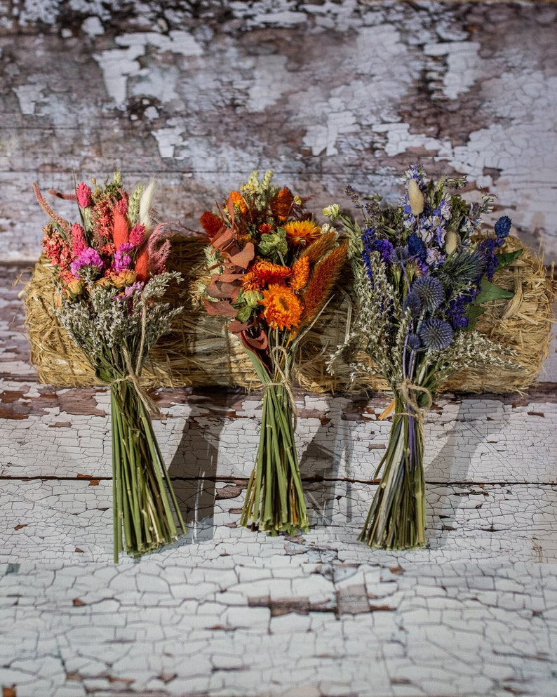 Spring Dried Flowers. Grab and Go Bouquet. A Bunch of Dried | Etsy UK