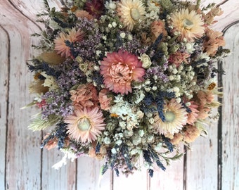 Rustic Wild Flower Bouquet. Dried Natural Wedding Flowers for | Etsy UK