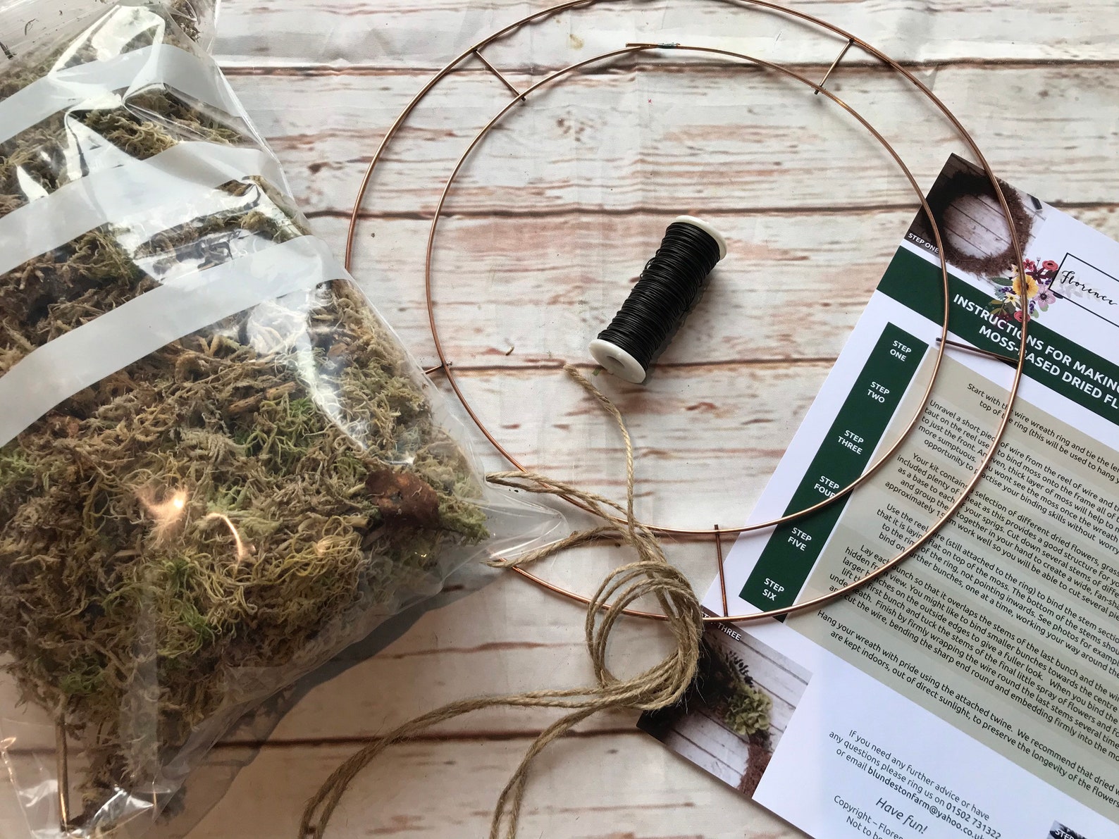 Spring Wreath Making Kit With Dried Flowers. DIY Seasonal Door Wreath ...