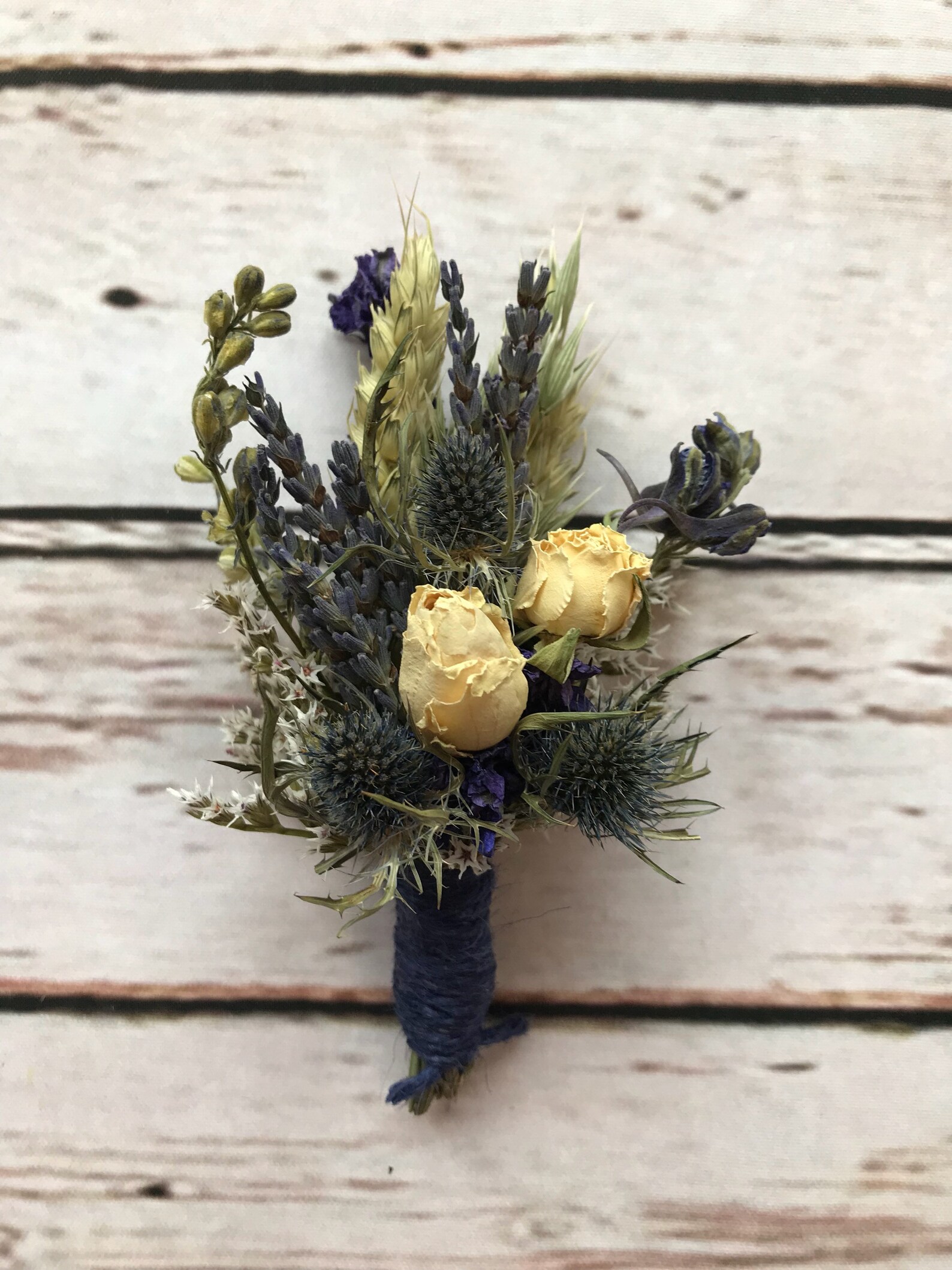 Beautiful Thistle Buttonholes. Made From Dried Flowers and - Etsy UK