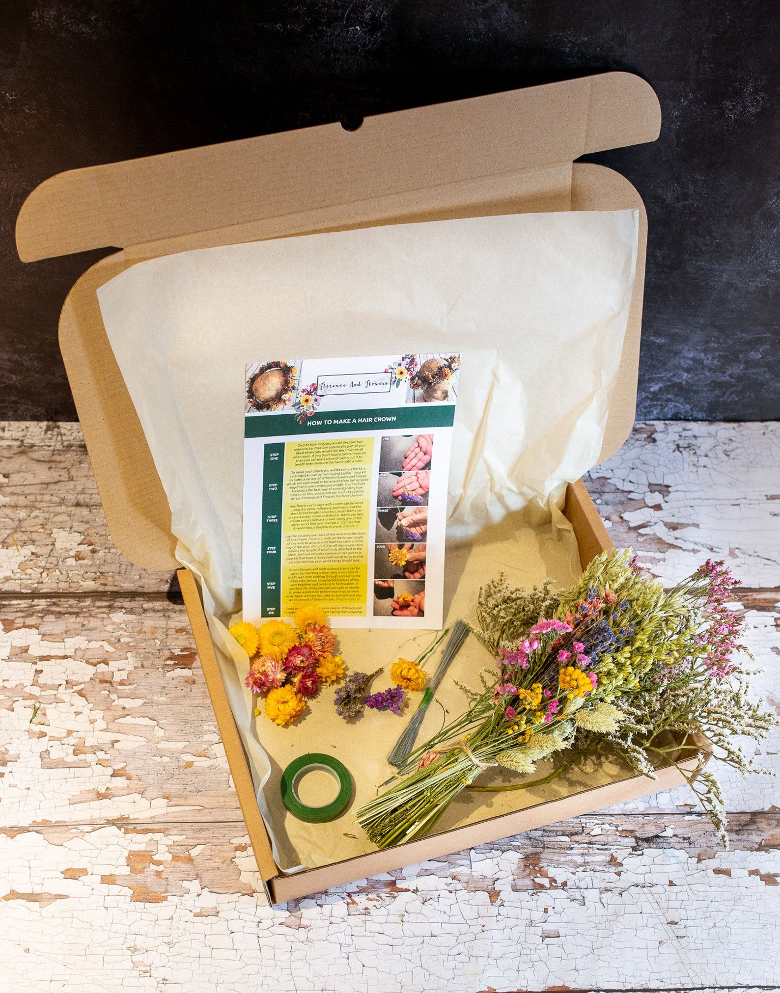 Dried Flower Crown Kit. A Make Your Own Floral Crown Kit With - Etsy