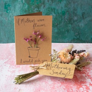 Dried Flower Mini Posy, Miniature Bouquet, Pink and Lavender. Perfect ...