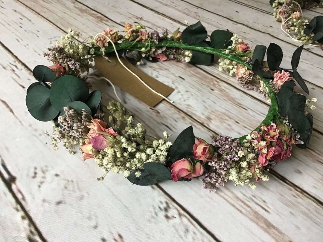 Beautiful Bespoke Handmade Floral Crown. Flower Garland, Wedding Hair ...