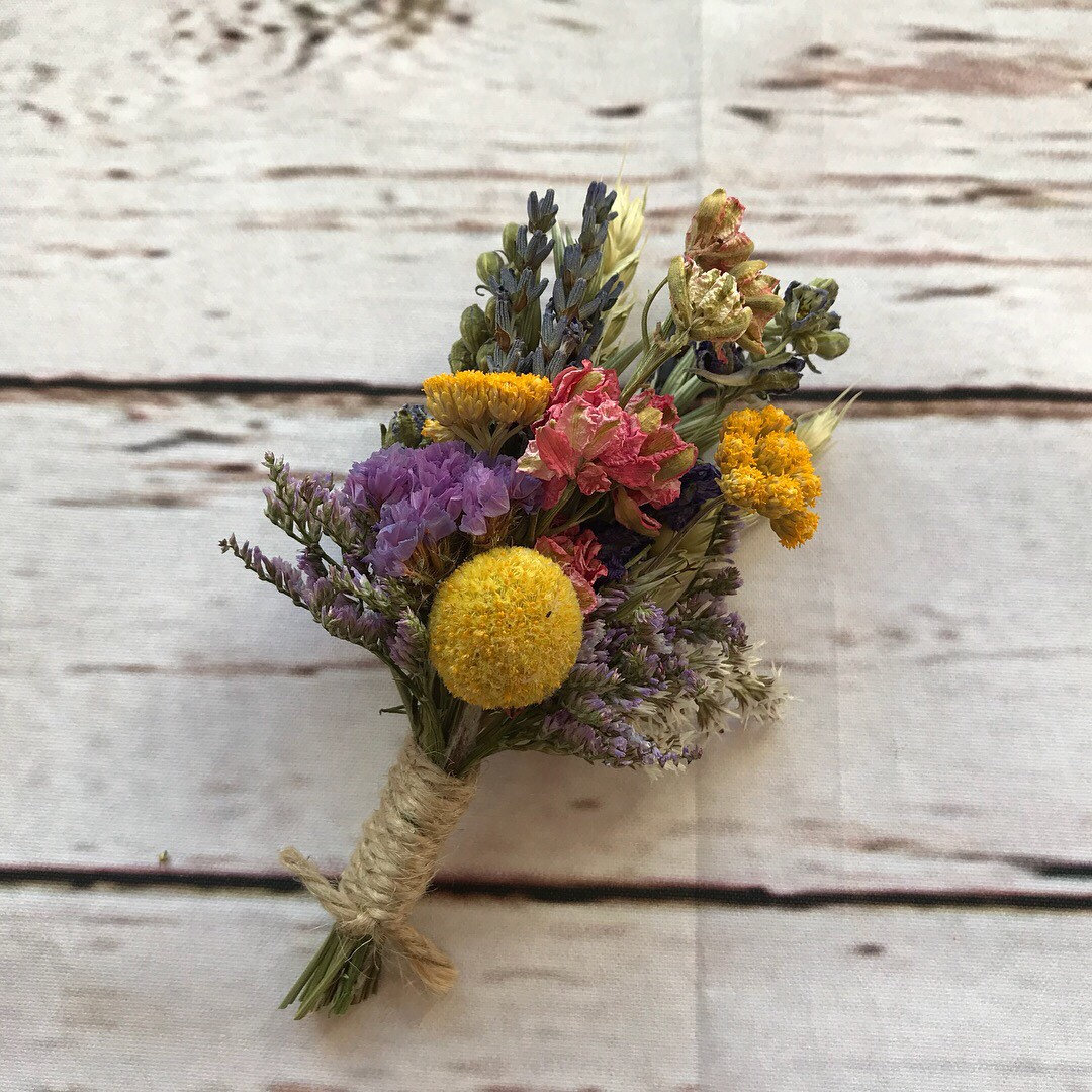 Beautiful Bespoke Wedding Buttonholes. Dried Flowers for Weddings. All ...