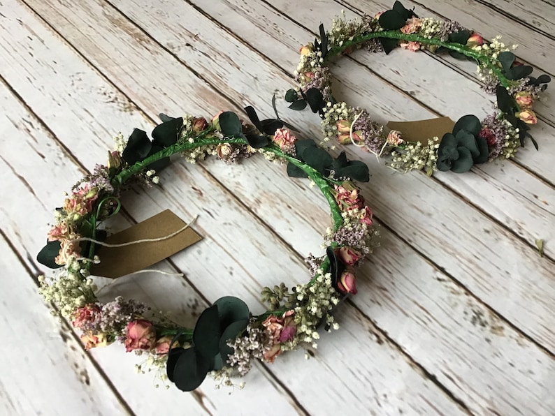 Beautiful Bespoke Handmade Floral Crown. Flower Garland, Wedding Hair ...