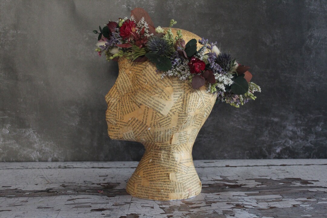 Dried Thistle Flower Crown, Natural Dried Flowers. Scottish Garland ...
