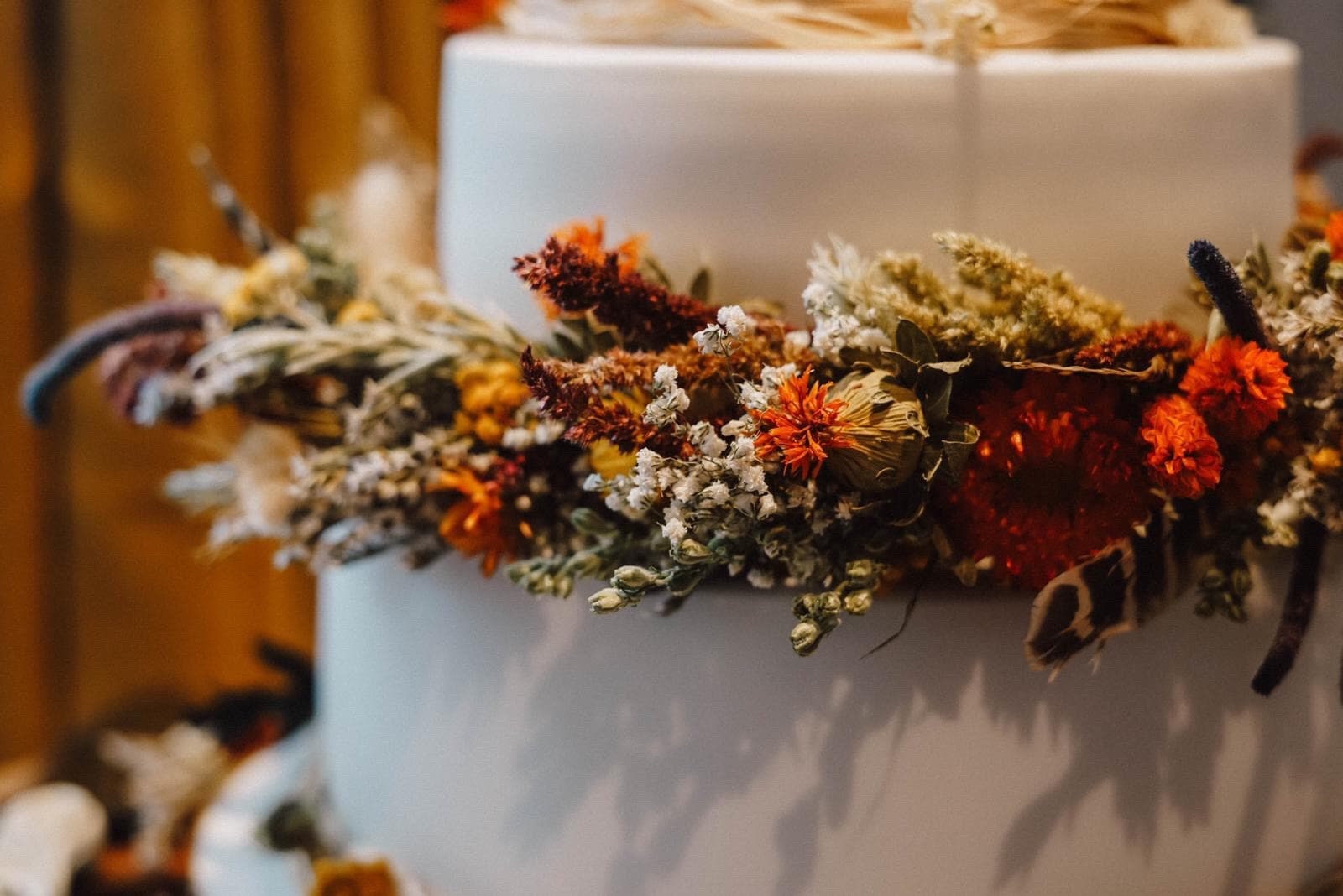 Wedding Cake Decoration. Dried Flower Garland Flowers Made to - Etsy