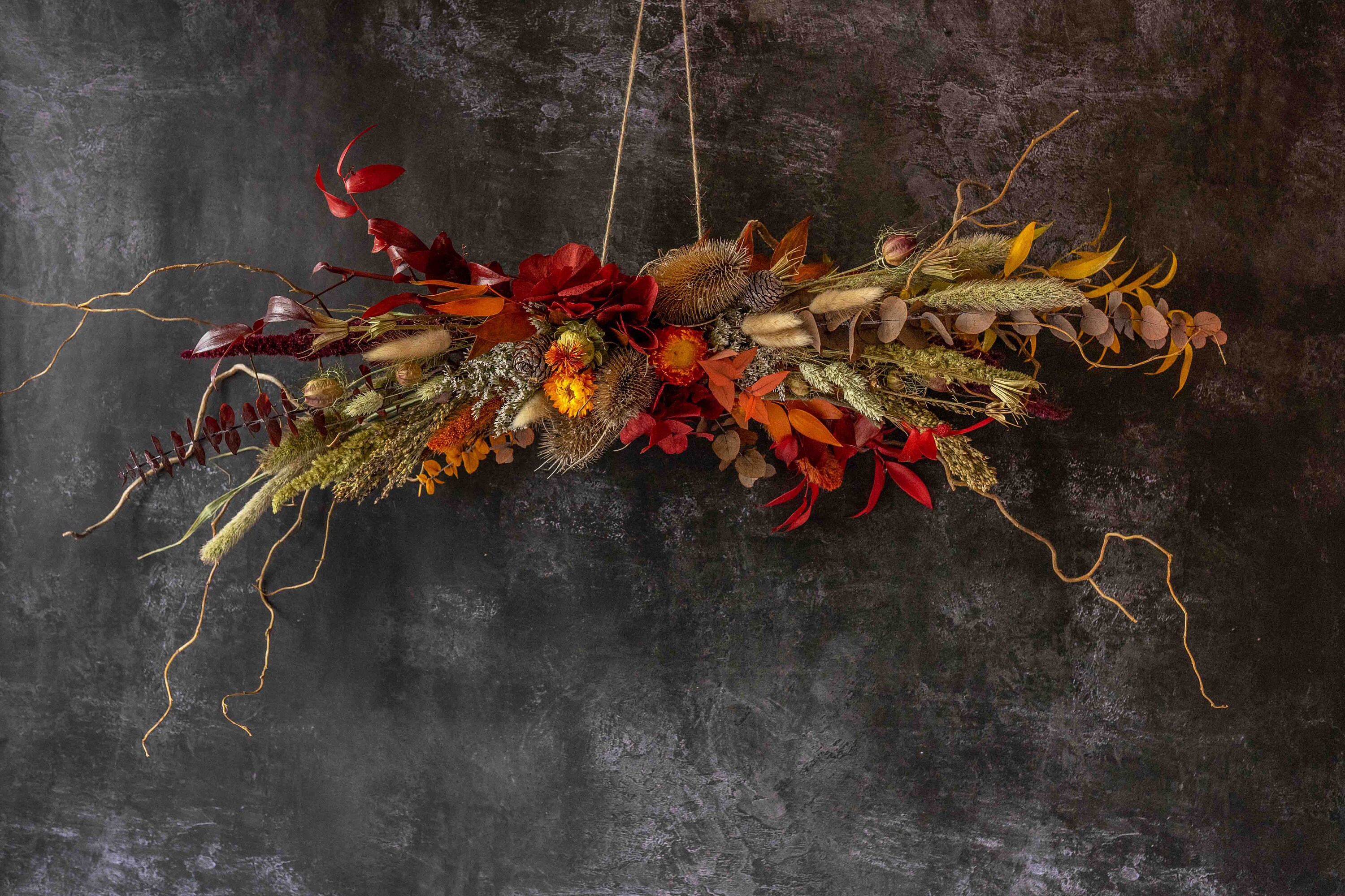 Dried Flower Autumn Display. Mantlepiece or Hanging - Etsy UK