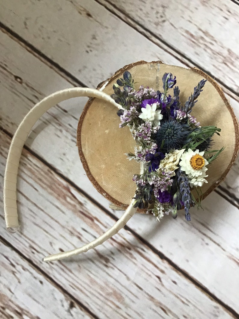 Dried Flower Alice Band. Floral Hair Piece Made With Your - Etsy