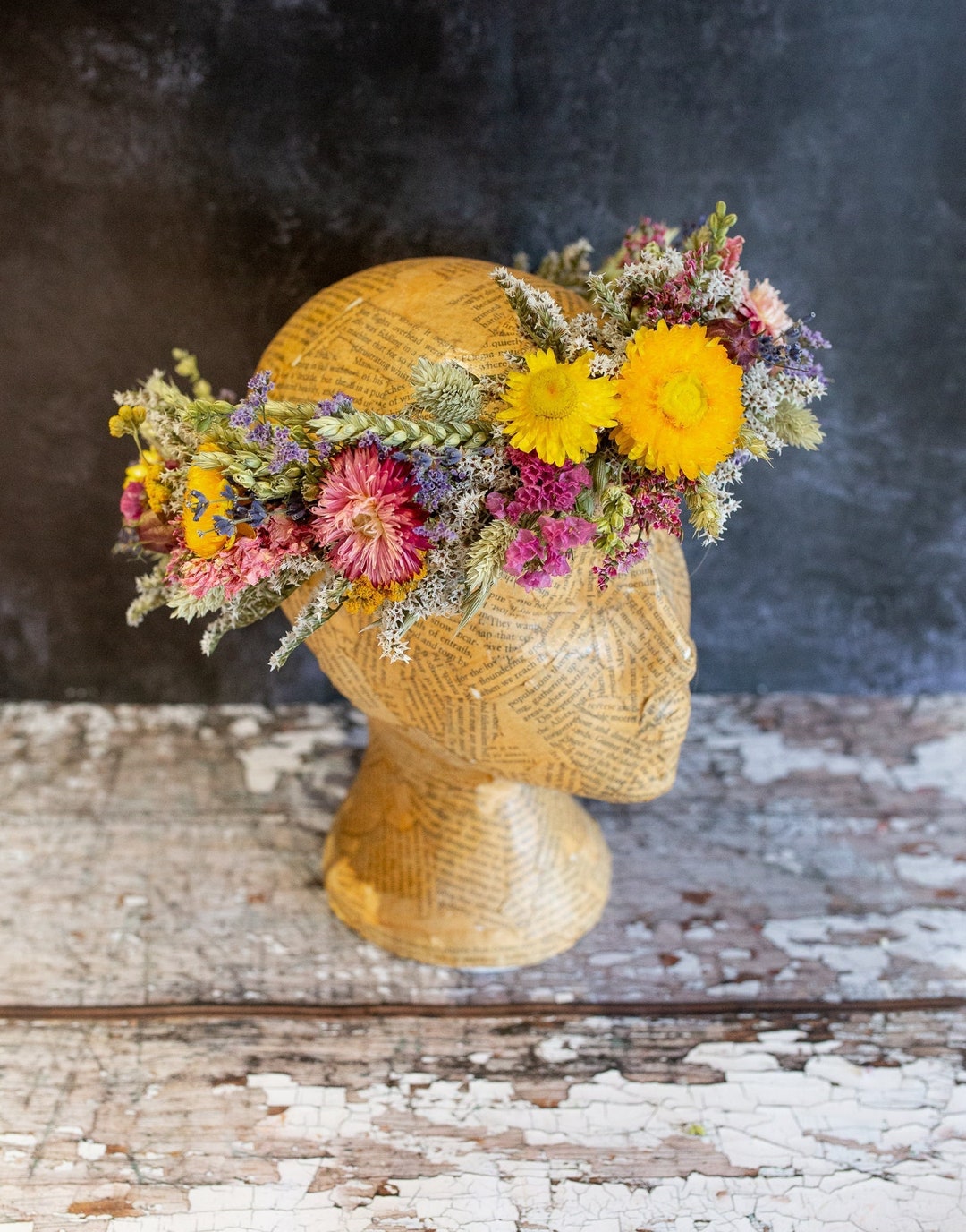 Dried Flower Crown Kit. A Make Your Own Floral Crown Kit With ...