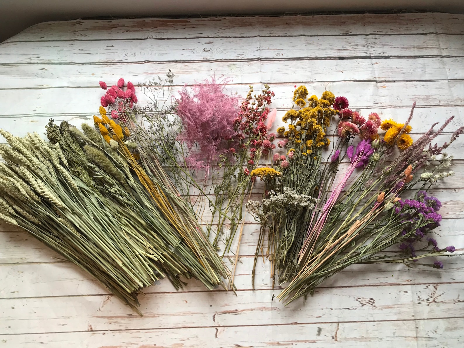 Spring Wreath Making Kit With Dried Flowers. DIY Seasonal Door Wreath ...