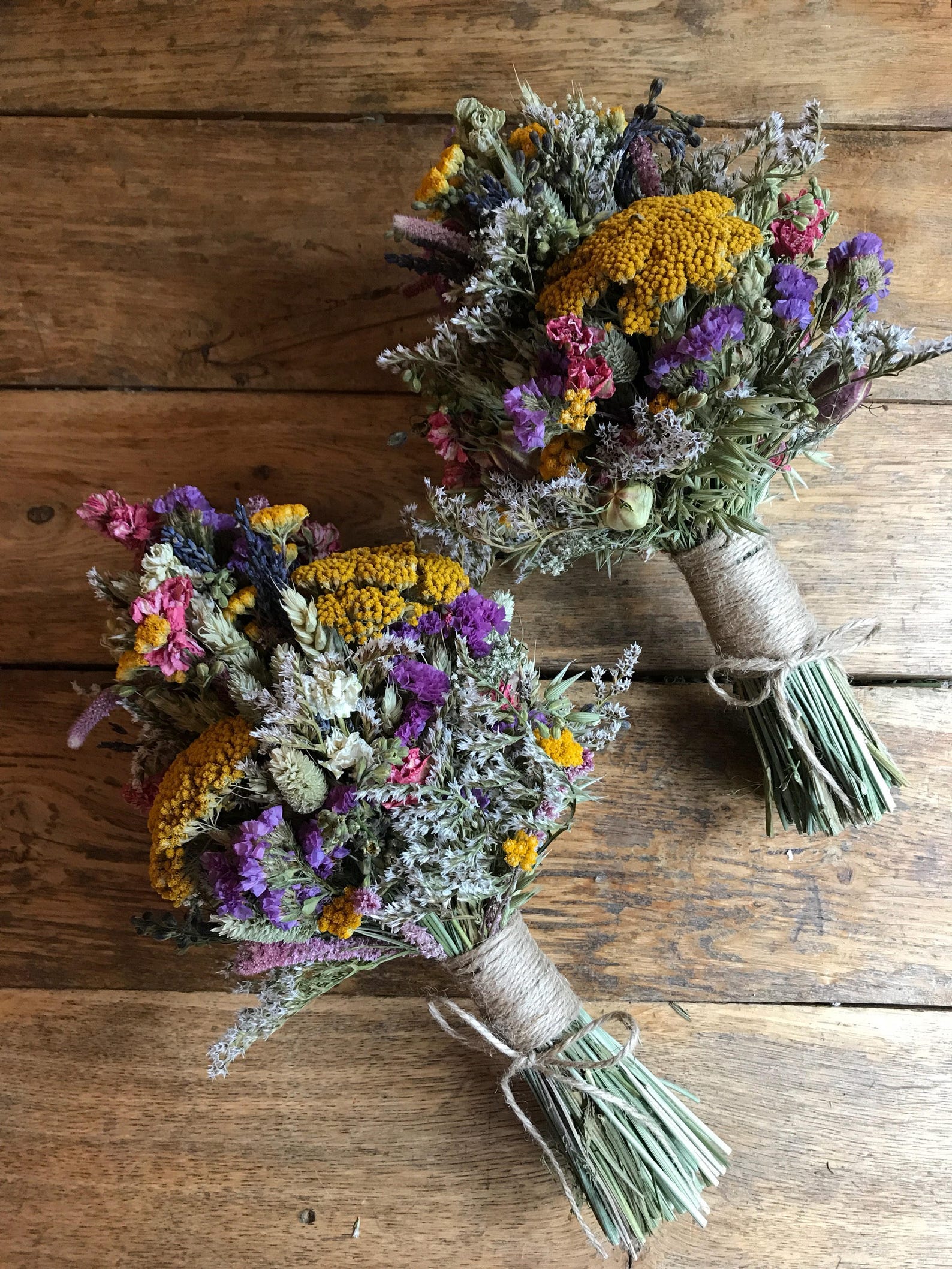 Rustic Wild Flower Bouquet. Dried Natural Wedding Flowers for Bride ...