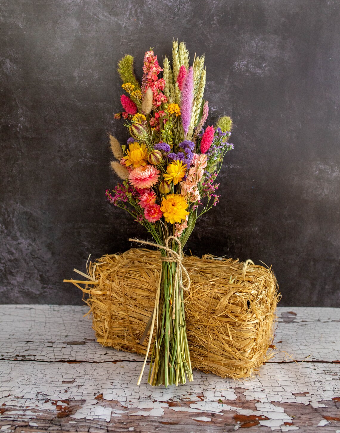 Spring Dried Flowers. Grab and Go Bouquet. A Bunch of Dried - Etsy UK