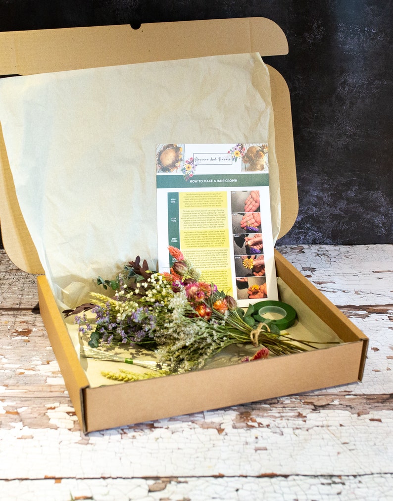 Dried Flower Crown Kit. A Make Your Own Floral Crown Kit With - Etsy