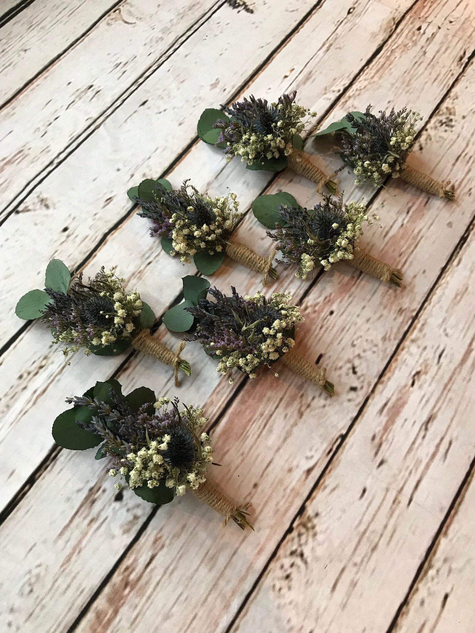 Beautiful Bespoke Wedding Buttonholes. Dried Thistle Flowers - Etsy UK