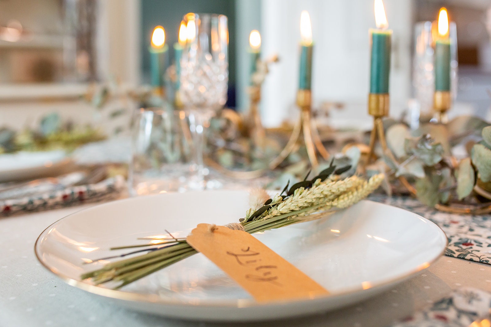 Personalised Dried Flower Place Settings. Choice of Colour and Words ...
