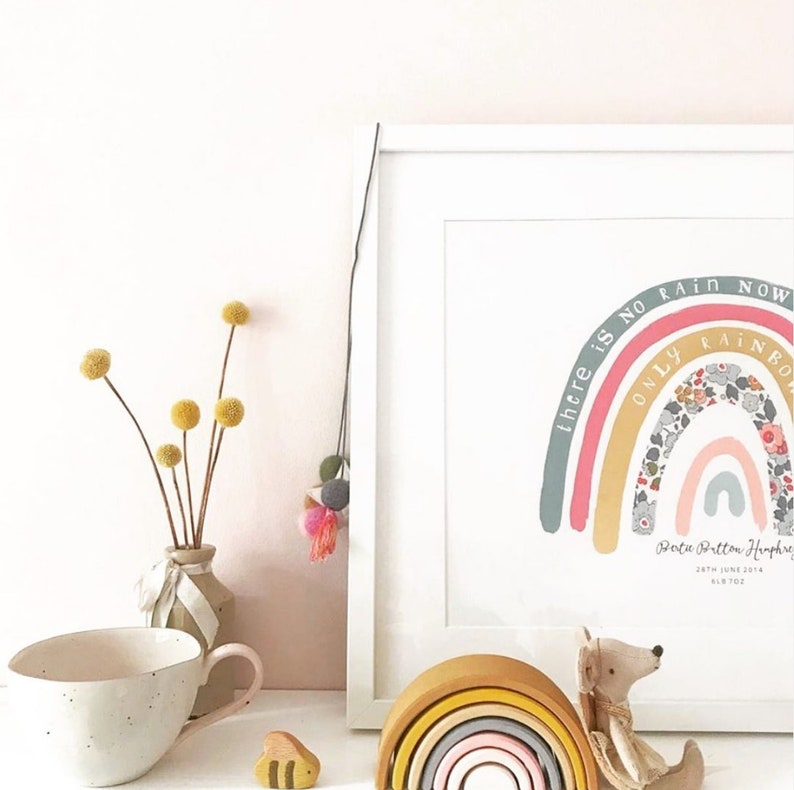 Liberty Rainbow Nursery Print - Etsy UK