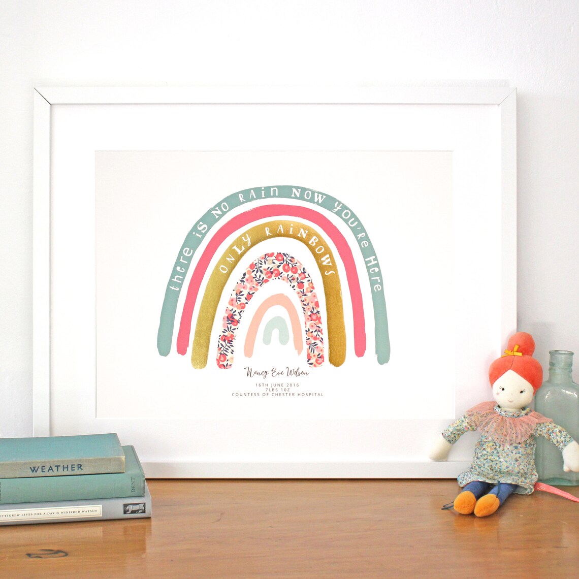 Liberty Rainbow Nursery Print - Etsy UK