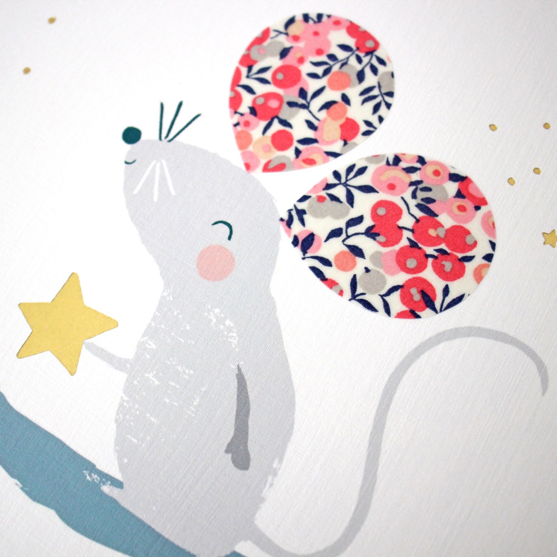 Liberty Mouse Nursery Print - Etsy UK