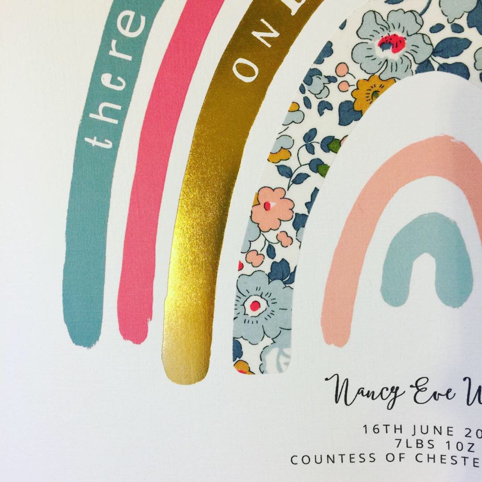 Liberty Rainbow Nursery Print - Etsy UK