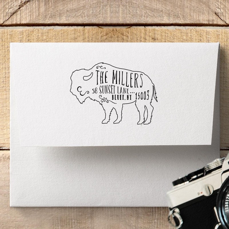 Western Address Stamp - Etsy