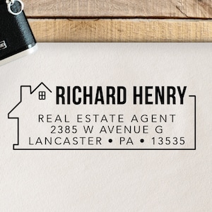 Real Estate Agent Stamp, Address Stamp, Self Inking or Wooden Realtor ...