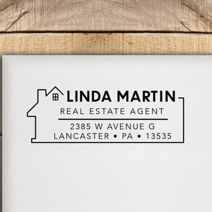 Real Estate Stamp Realtor Business Stamp Address Stamp With - Etsy