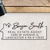 Address Stamp Real Estate, Self Inking or Wooden Realtor Stamp, Real ...