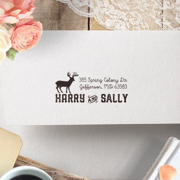 Deer Rubber Stamp - Etsy