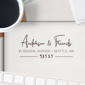 Business Address Stamp, Custom Stamp for Business, Company Address ...