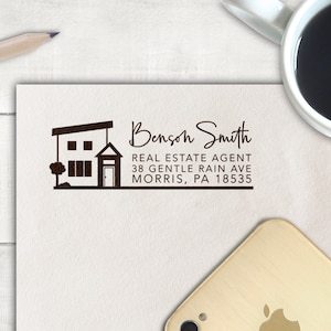 Real Estate Agent Stamp, Address Stamp, Self Inking or Wooden Realtor ...