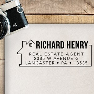 Real Estate Agent Stamp, Address Stamp, Self Inking or Wooden Realtor ...