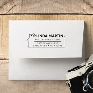 Real Estate Stamp Realtor Business Stamp Address Stamp With - Etsy
