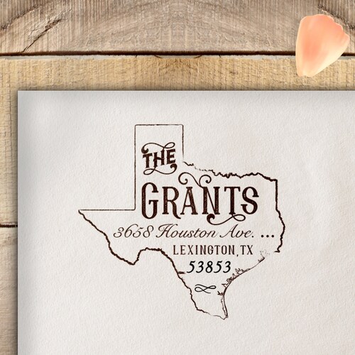 Custom Texas State Return Address Stamp Perfect Gift for - Etsy