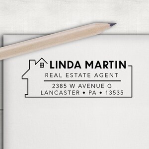 Real Estate Stamp Realtor Business Stamp Address Stamp With - Etsy