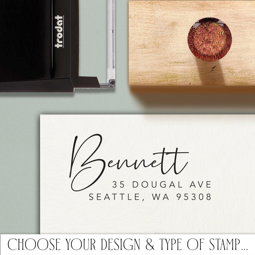 Self-inking Stamp, Custom Address Stamp, Personalized Return Address ...