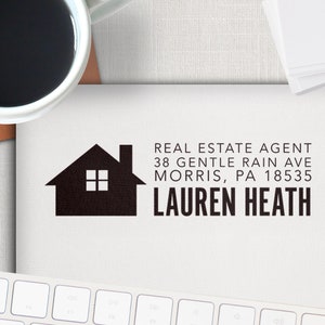 Real Estate Agent Stamp, Address Stamp, Self Inking or Wooden Realtor ...