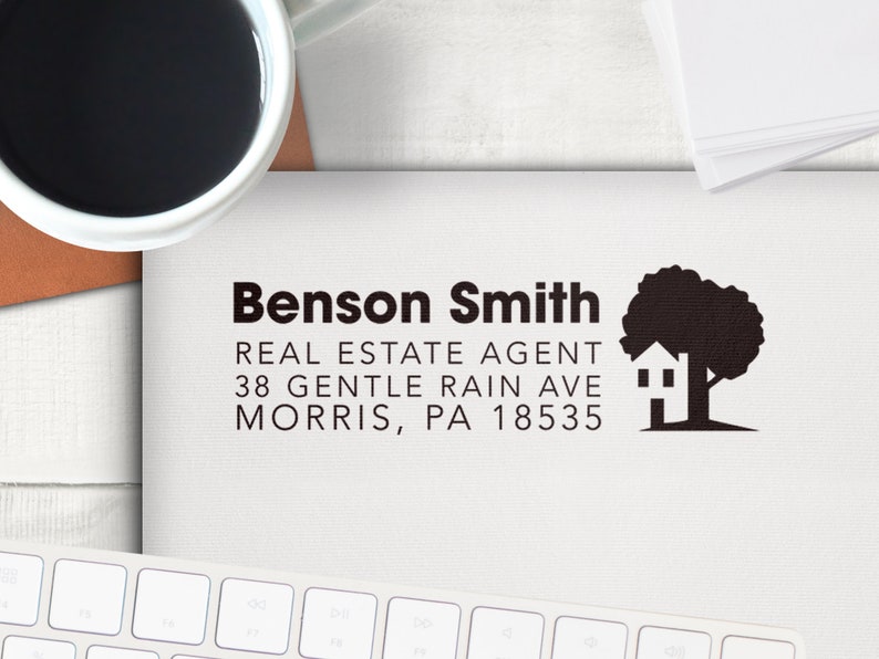 Address Stamp Real Estate, Self Inking or Wooden Realtor Stamp, Real ...