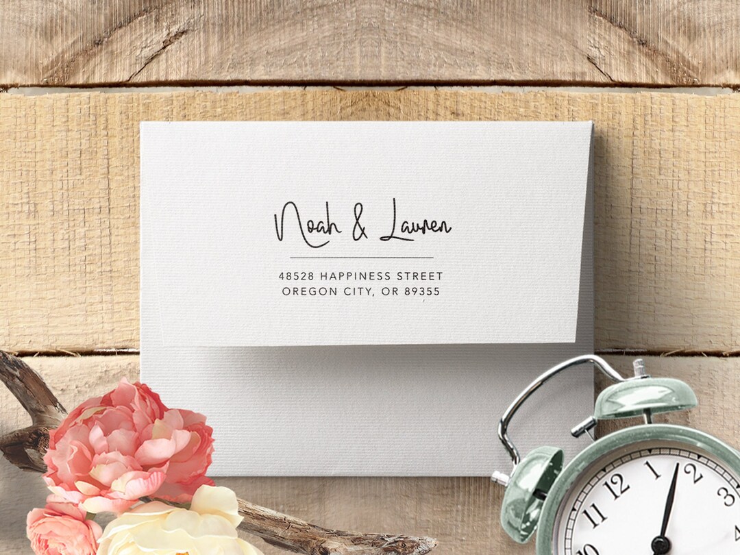 Return Address Stamp, Wedding Return Address Stamp, Custom Address ...