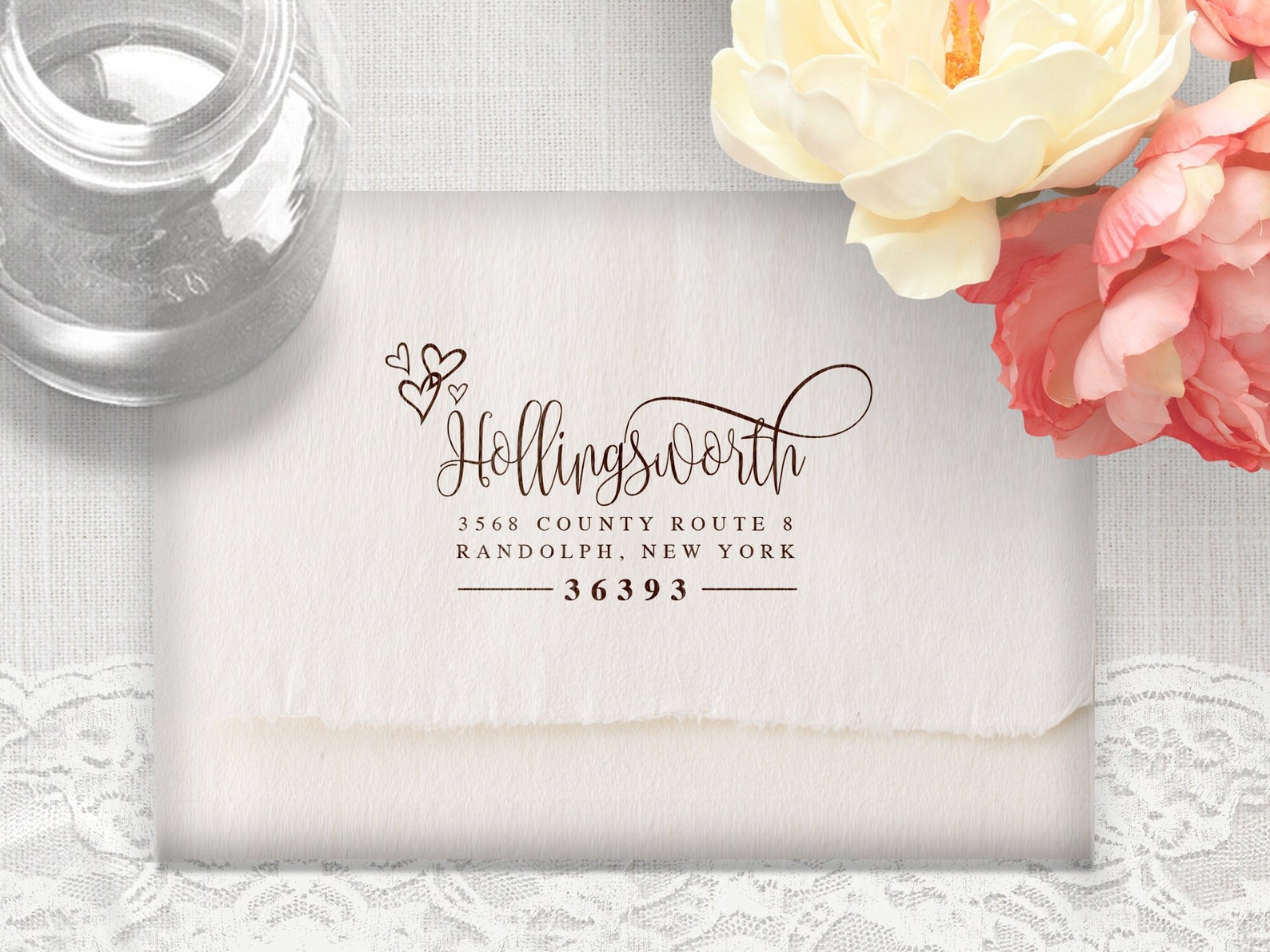 Return Address Stamp Wedding Address Stamp Personalized - Etsy