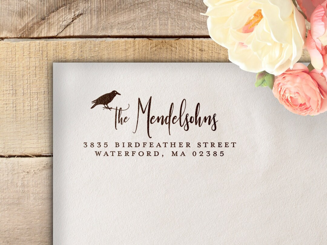 Address Stamp Self Inking Bird, Self Inking Address Stamp, Return ...