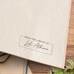 Library Stamp, Book Stamp, Self Inking, From the Library of Stamp, Book ...
