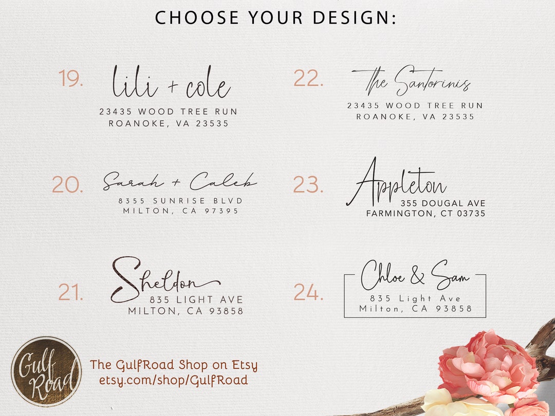 Self Inking Custom Address Stamp, Personalized Return Address Stamp ...