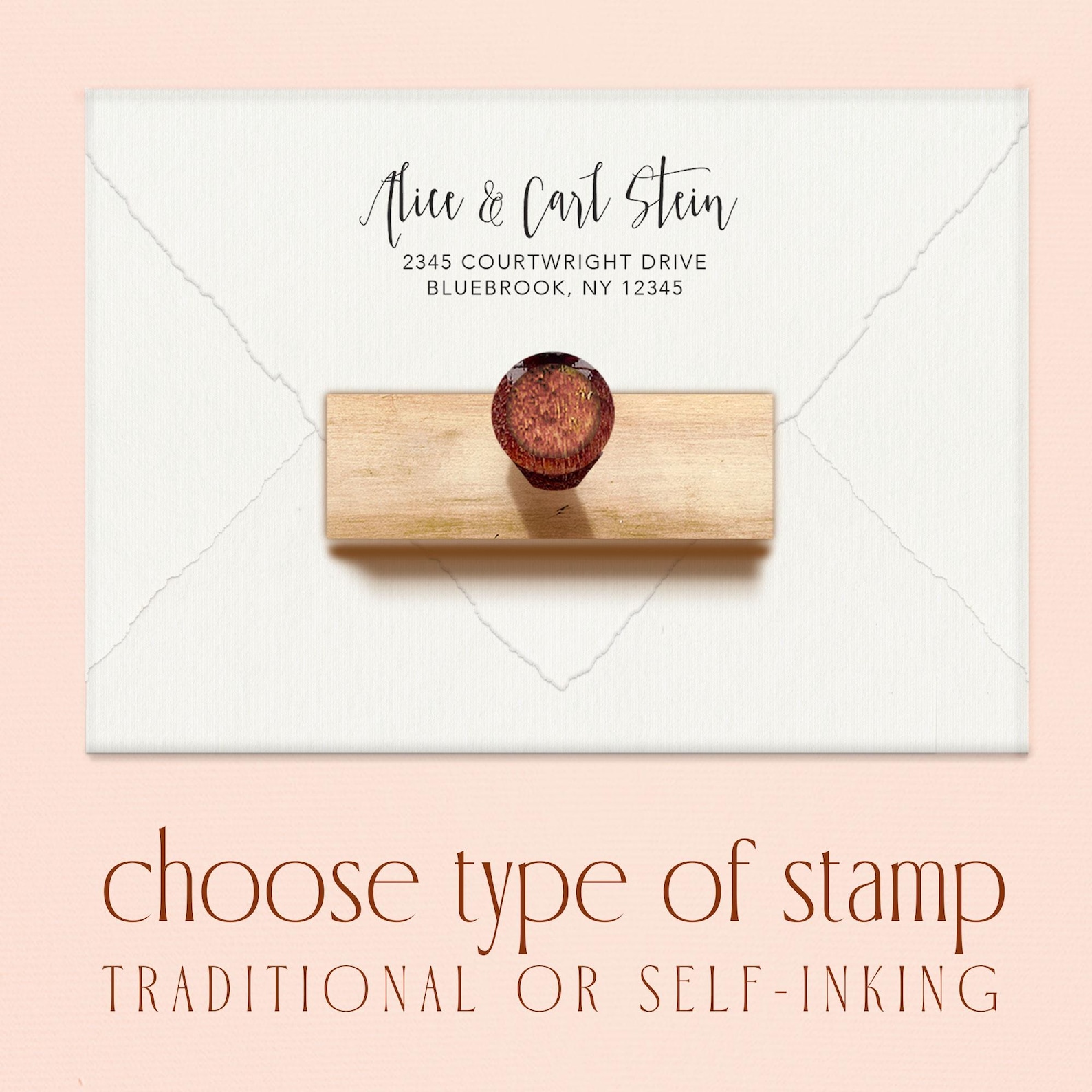 Address Stamp First Names and Last Name | Self Inking Address Stamp for ...