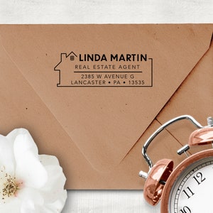 Real Estate Stamp Realtor Business Stamp Address Stamp With - Etsy