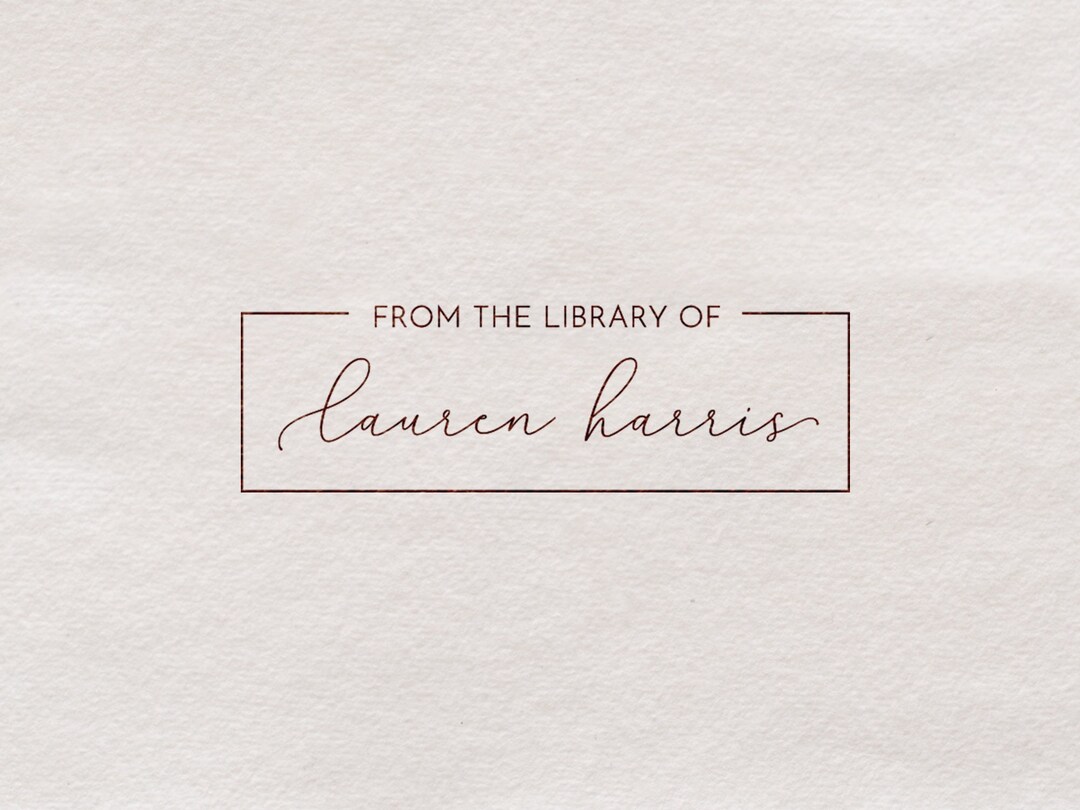 Library Stamp, Book Stamp, Self Inking, From the Library of Stamp, Book ...