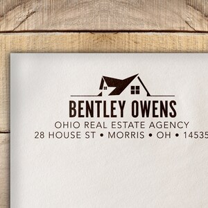 Address Stamp Real Estate, Self Inking or Wooden Realtor Stamp, Real ...