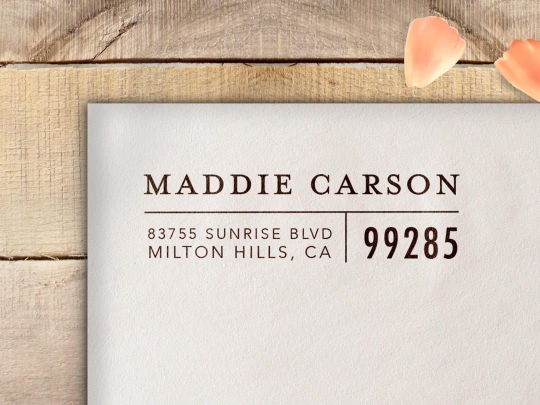 Address Stamp First and Last Name - Custom Self Inking - Perfect ...