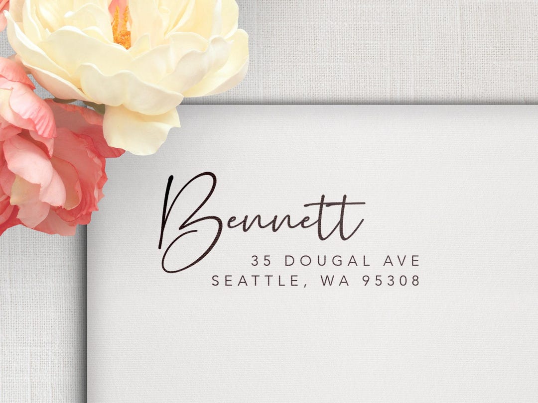 Self-inking Stamp, Custom Address Stamp, Personalized Return Address ...