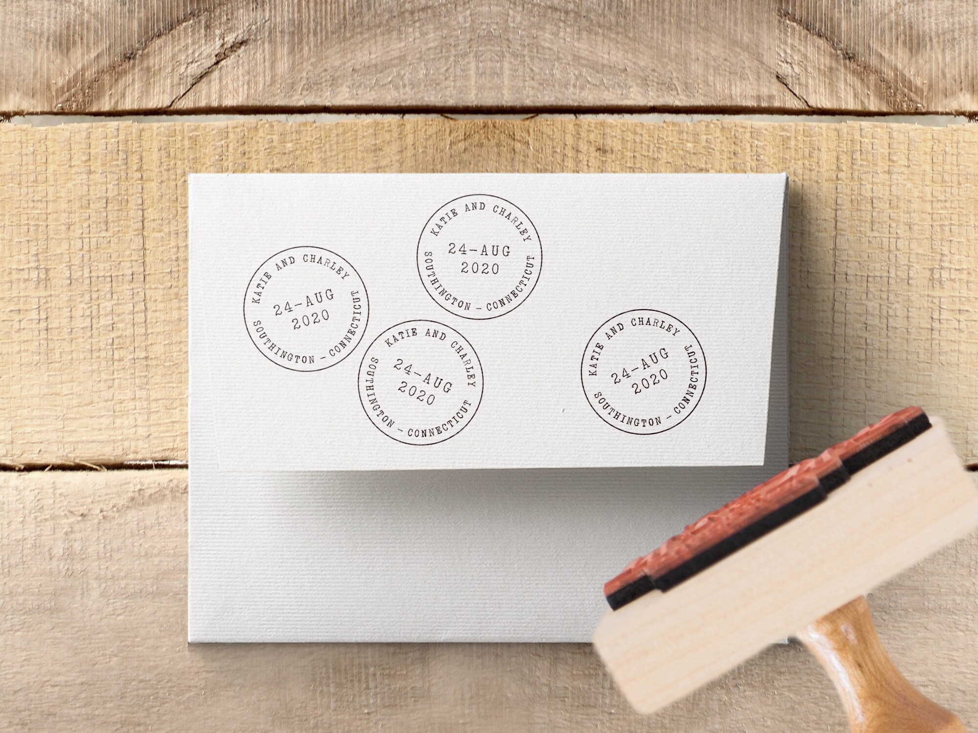 Save the Date Stamp Round Date Custom Wedding Stamp - Etsy